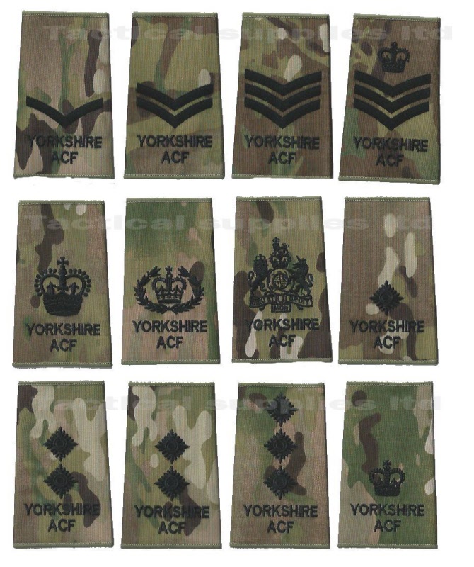 Army Cadets Rank slides, epaulettes, Glasgow