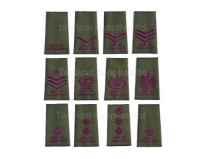 Army Rank Slides Glasgow, Scotland